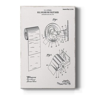Toilet Paper Patent III Premium Gallery Wrapped Canvas - Ready to Hang ...
