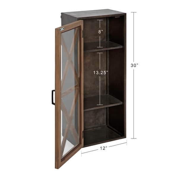 Kate and Laurel Mace Rustic Decorative Cabinet - 12x8x30 - Bed Bath ...