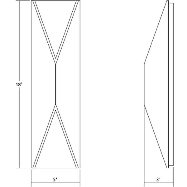 Prisma 2-light ADA Textured White Tall LED Outdoor Wall Sconce - Bed ...