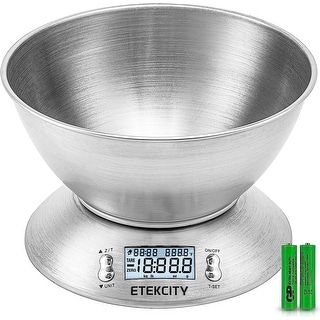 Food Kitchen Scale with Bowl, Digital Weight Scale for Food Ounces and ...