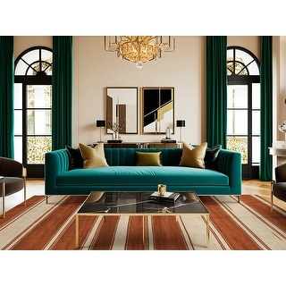 Ginza Six Washable Rust Cream Striped Area Rug - Bed Bath & Beyond ...