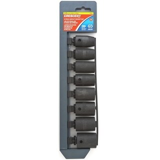 Crescent CIMS1 Metric Impact Standard Socket Set, 1/2" - Bed Bath ...