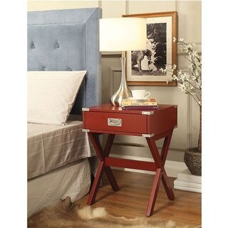 Red end table solid wood babs table rectangular shape table - Bed Bath ...