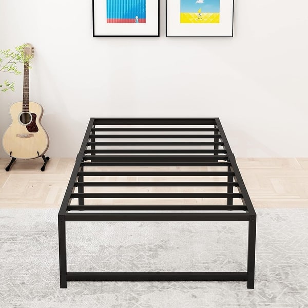 Bed Frames Heavy Duty Metal Twin/Full/Queen Size Platform Bed Frame No ...