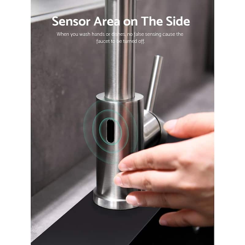 Touchless Kitchen Faucet With Pull Down Sprayer Motion Sensor Kitchen