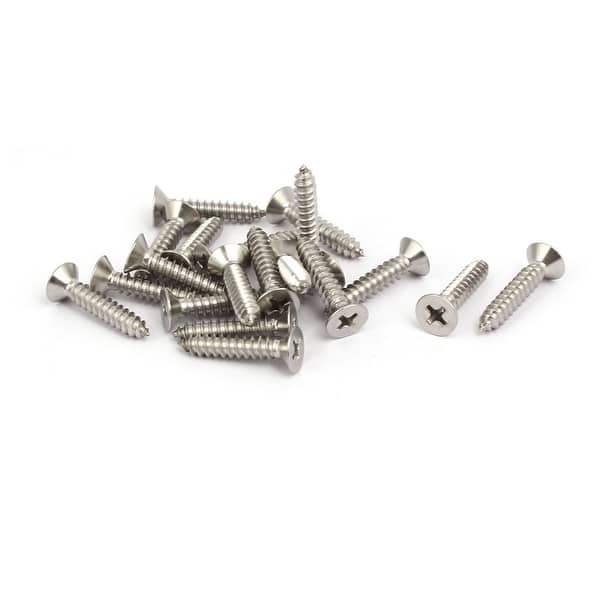 M4.8x25mm 316 Stainless Steel Flat Head Phillips Self Tapping Screw ...