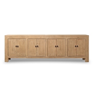 110 Inches Long 8 Doors Sideboard Weathered Natural Pine110x18x35.8H ...