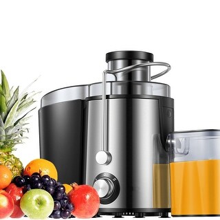 Stainless Steel Juicer Machine with 2 Speed, Centrifugal Juicer Easy to ...