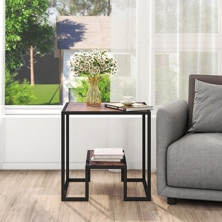 2-Tier Sturdy End Table, Modern Nesting Coffee Table - Bed Bath ...