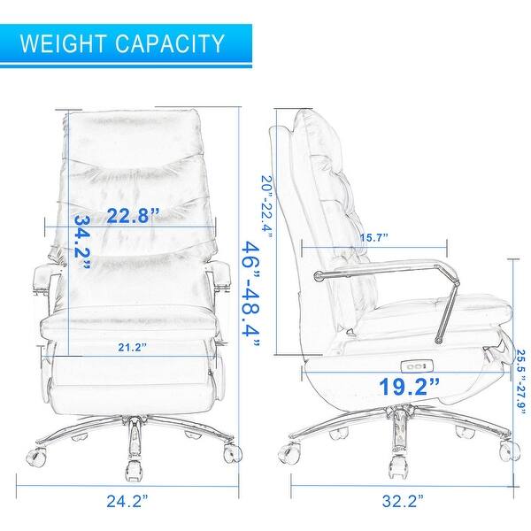 Electric Power Office Chair, Reclining Chair with Footrest, with Auto ...