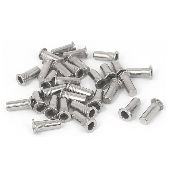M4x16mm 304 Stainless Steel Straight Knurled Closed End Rivet Nut 30pcs ...
