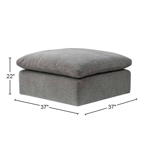 Linen Upholstered Modular Ottoman in Gray Finish - Bed Bath & Beyond ...