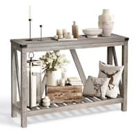 Ail Console Table with Storage Shelf Rattan Sofa Table Entry Table for ...