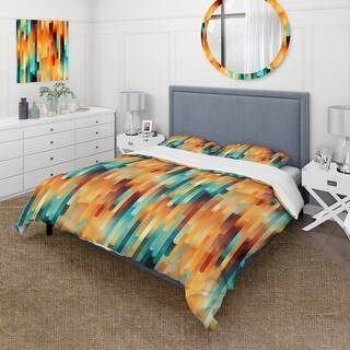 Designart "Popart Abstract Popsicle Parade" Blue Modern Bedding Cover ...