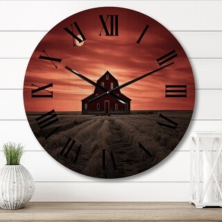 Designart "Barn Scenery At Dusk III" Farmhouse Oversized Wood Wall ...