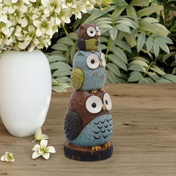 Maypex Stacking Owls Resin Statue - Brown - Bed Bath & Beyond - 32454017