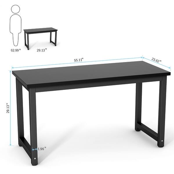 Computer Desk 55-inch Modern Style Study Writing Table - Bed Bath ...