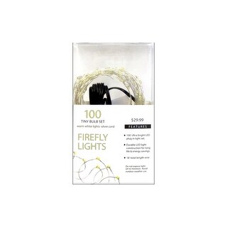 SPC Light Firefly LED 100ct Warm White/Silver Cord - Bed Bath & Beyond ...