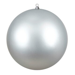 Vickerman 20" Giant Matte Silver Ball Christmas Ornament, UV Resistant ...