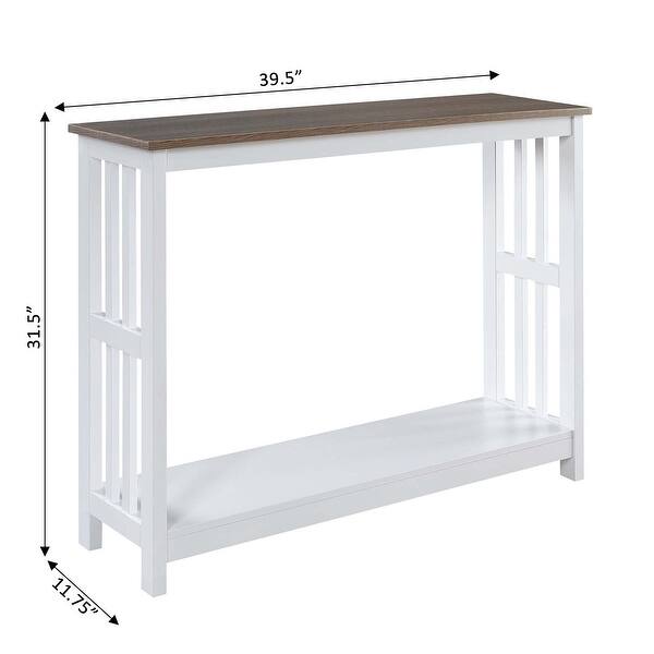 Mission Console Table with Shelf, Gray - Bed Bath & Beyond - 37071194