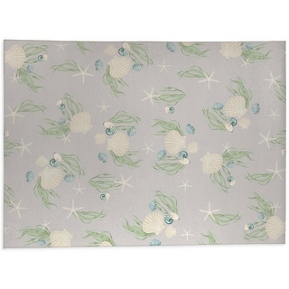 SCALLOP SHELL GREY Area Rug By Kavka Designs - Bed Bath & Beyond - 38255589