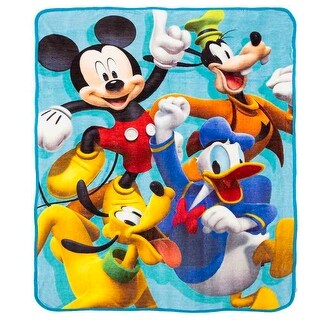 Disney Mickey Mouse Roadster Racers 4 Ever Micro Raschel Throw Blanket ...