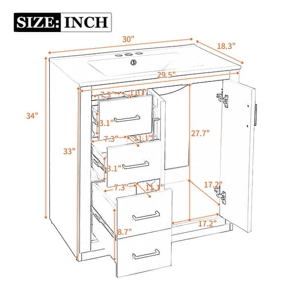 standard vanity dimensions
