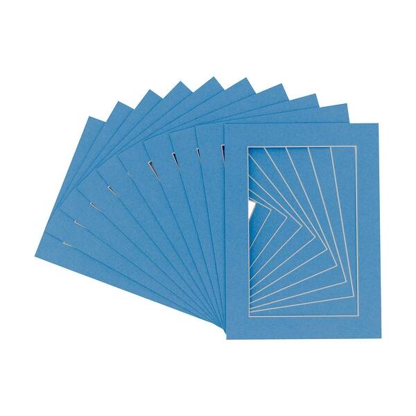 Pack of TEN 13x19 Mats Bevel Cut for 11x16 Photos - Acid Free Bay Blue ...