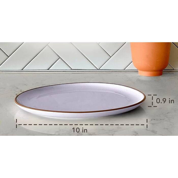 10 inch Dish Set ,Ceramic Dinner Plates Set of 6 - On Sale - Bed Bath ...