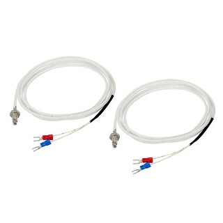 Temperature Sensor 2pcs M6 Thermocouple E Type 5ft 0 to 400°C(32 to 752 ...