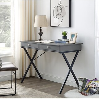 Wooden Side Writing Console Table Art Craft Computer Desk with 2 ...
