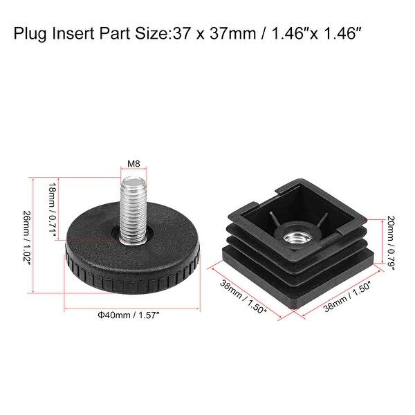 Furniture Levelers Adjustable Leveling Glides 40mm Base Diameter M8 ...