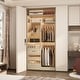 Qvella 36" Freestanding Closet System With 3 Drawers and 2 Hanging Rods ...