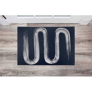 S STROKE NAVY Doormat By Kavka Designs - Bed Bath & Beyond - 36887871