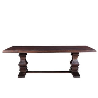 Maliyah Pedestal Dining Table 76"-Brown - 76"L X 42"W x30" H - Bed Bath ...