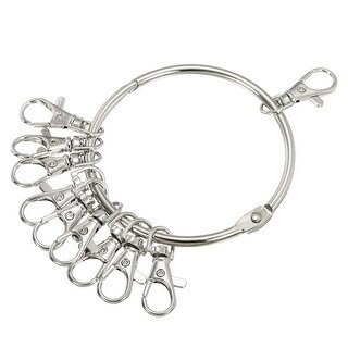 3.4" Dia Key Organizer Keychain 1pcs Key Management Holder w 10 Buckle ...