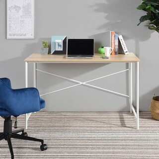 47.2" Home Office Writing Desk, Metal Frame, Powder-Coated for ...