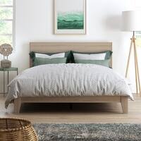 GALANO Layton Wood Frame Queen Platform Platform Bed with Headboard ...