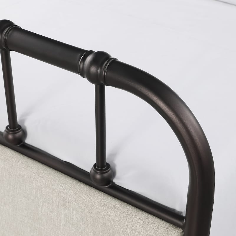 Furniture of America Sairon Industrial Dark Copper Metal Spindle Panel ...