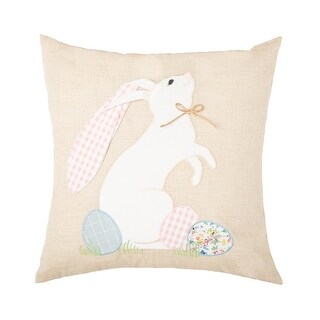 18" x 18" Bunny Eggs Embroidered Throw Pillow - Bed Bath & Beyond ...