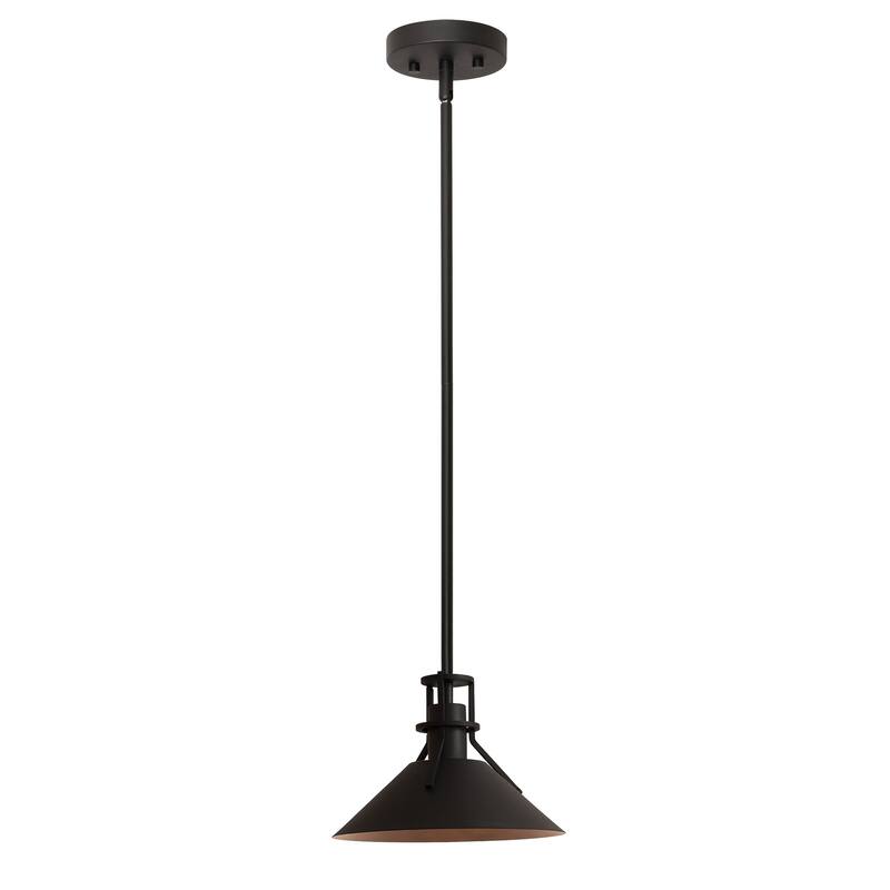 AFX Gus 10'' Outdoor Pendant - LED 12W 120V - Black - Bed Bath & Beyond ...