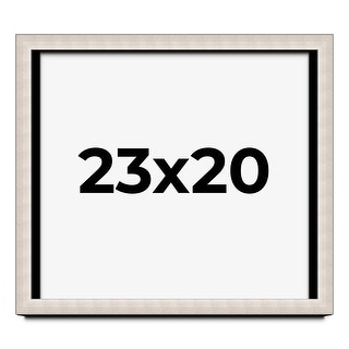 23x20 Shadow Box Frame Silver Real Wood Contemporary Shadowbox Display ...