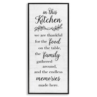 Stupell Kitchen Family Gratitude Framed Giclee Art Design By Natalie ...