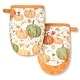 MARTHA STEWART Autumn Harvest Falling Leaves 2-Pack Mini Oven Mitt Set ...