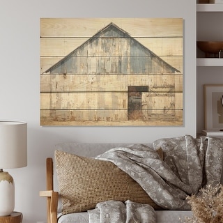 DESIGN ART "Beige And Blue Barn" Barn Wood Wall Decor - Traditional ...