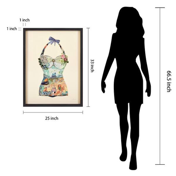 "California Beach" Alex Zeng's dimensional collage, under glass & a ...