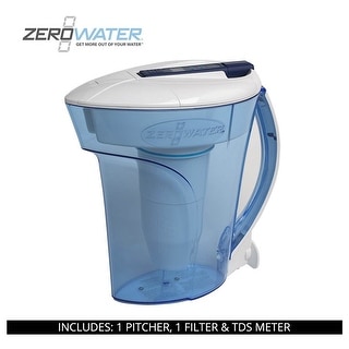 Zero ZeroWater 10 Cup Ready Pour Water Filtration Pitcher, 100, white ...