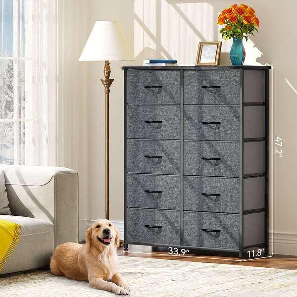 10 drawer fabric dresser store