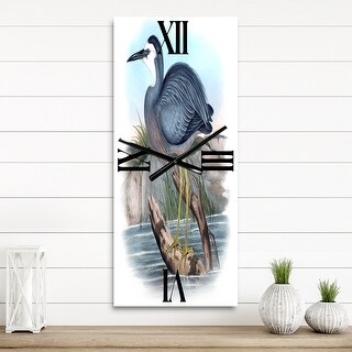Designart 'Vintage Australian Birds II' Traditional Metal Wall Clock ...