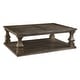 Classic 54 Inch Coffee Table, Baluster Legs, Spacious Top, Weathered ...